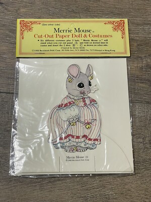 Vintage Merrie Mouse Cut Paper Doll & Costumes 1988 Merrimack Publ. | eBay