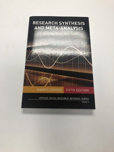 Applied Social Research Methods Ser.: Research Synthesis and Meta ...