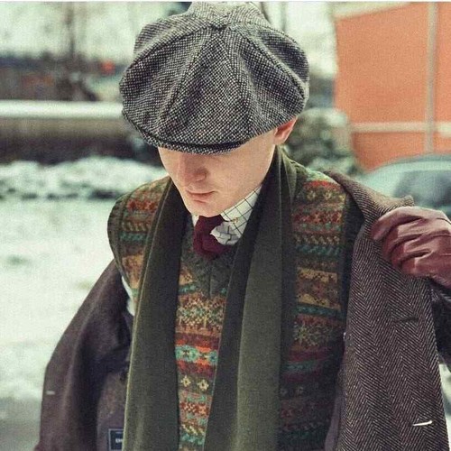Hanna Hats Newsboy Cap Famous Donegal Wool Tweed 8 Piece Hat Made in ...