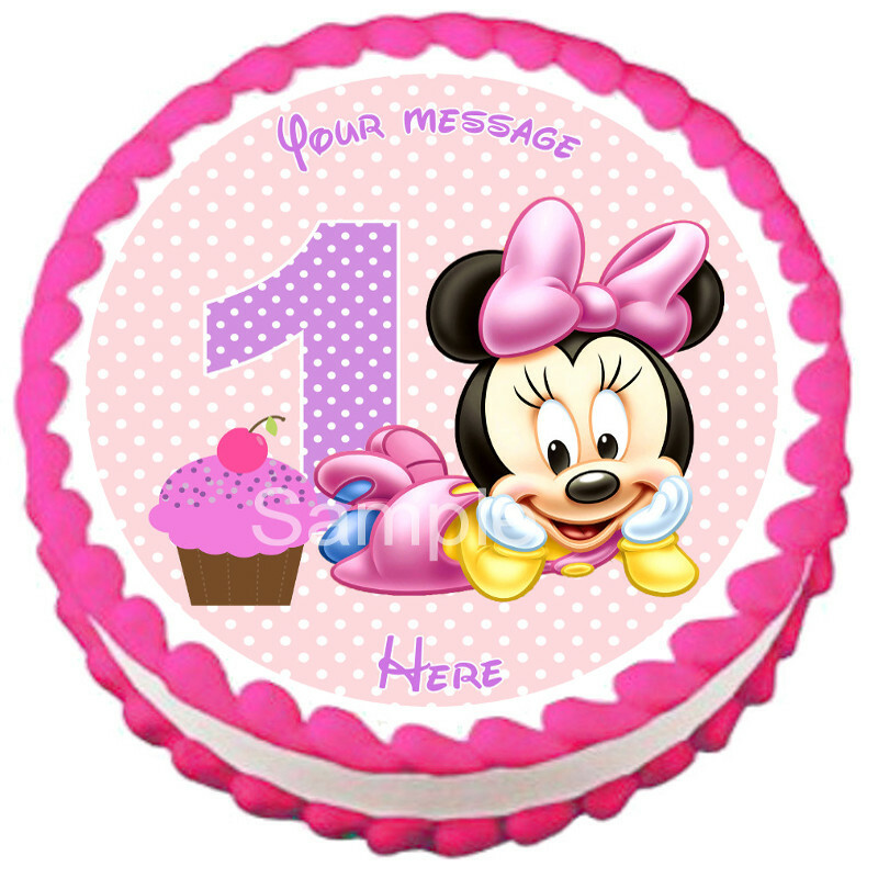BABY MINNIE MOUSE Edible Cake topper image decoration | eBay