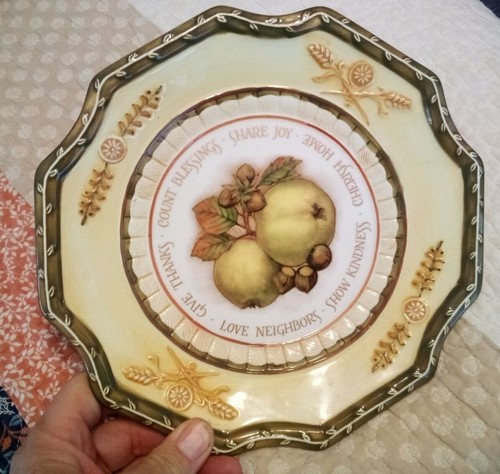 Amscan Ceramic Thanksgiving/Harvest 9" Plate Give Thanks, Count ...