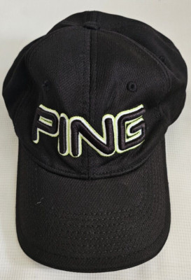 PING Black A-Flex Play Your Best Fitted Golf Hat Cap Size S/M Lime ...