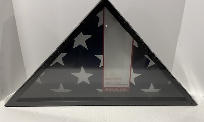 USA American Flag Triangle Display Case Box Burial 5ft x 9.5ft Brand ...