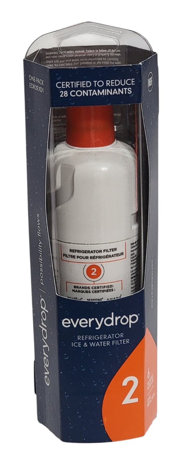 NEW - EveryDrop #2 Ice & Water Refrigerator Filter ΕDR2RXD1 SUPER FAST ...