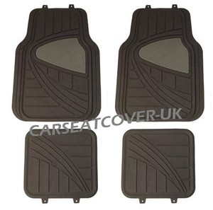 For Nissan Note - Black/Grey All WEATHER Front Rear RUBBER CAR Floor ...