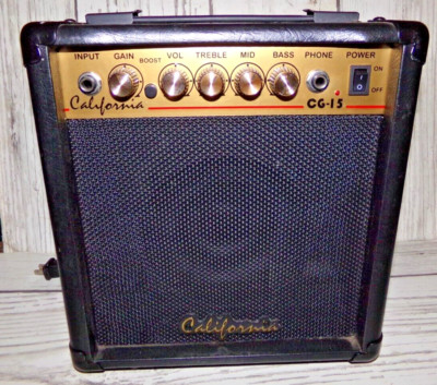 CALIFORNIA Mini AMP CG-15 15-Watt Acoustic Electronic Guitar Combo Amp ...