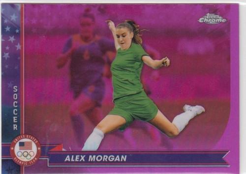 2024 Alex Morgan Topps Chrome Olympics PINK REFRACTOR #106 - USA Soccer | eBay