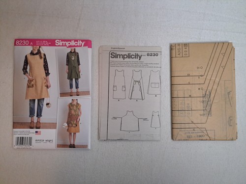 Simplicity 8230 Misses Dottie Angel Apron Dress Tabard Frock Sewing ...