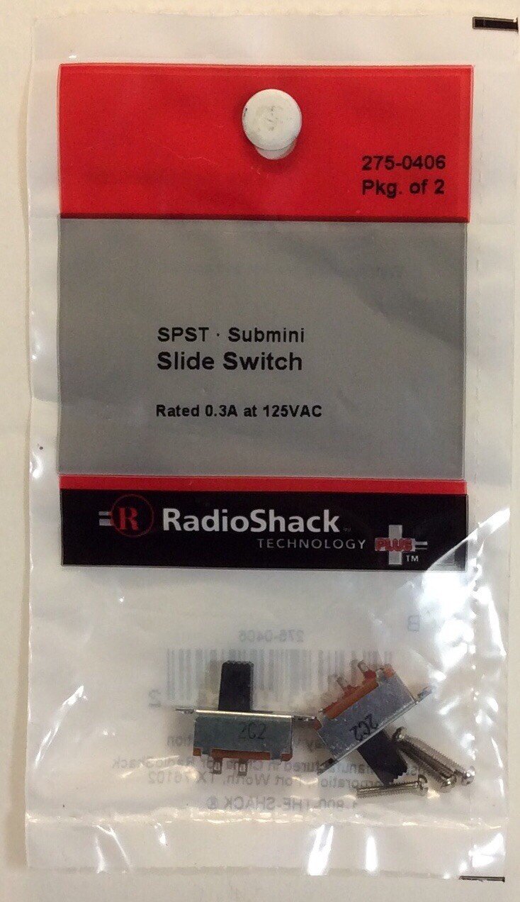 Radioshack 275-0406 Slide Switch SPST Sub Mini (2) | eBay