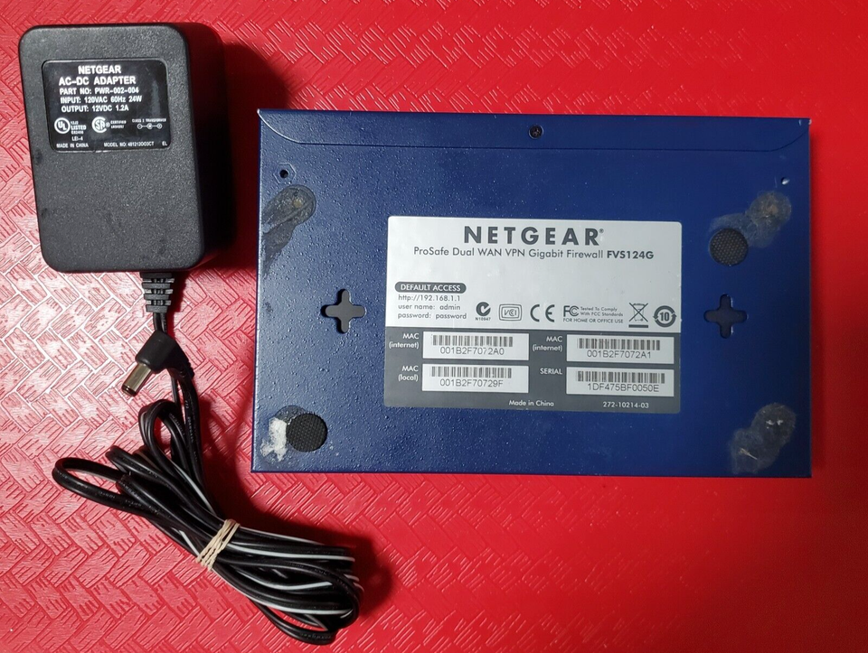 NETGEAR ProSafe Dual WAN VPN Gigabit Firewall Network Router Model ...