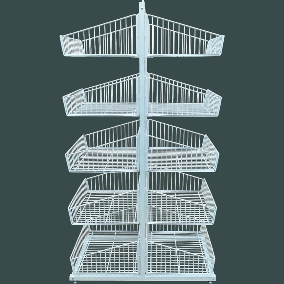 Retail Shop Supermarkets Stacking Shopping Baskets Metal Plastic Retail ...