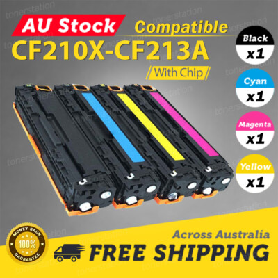 4x Colour Toner for CF210X CF211A 212A 213A HP LaserJet Pro 200 M251 ...