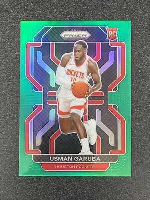 2021-22 Panini Prizm #321 Usman Garuba Green Houston Rockets RC | eBay