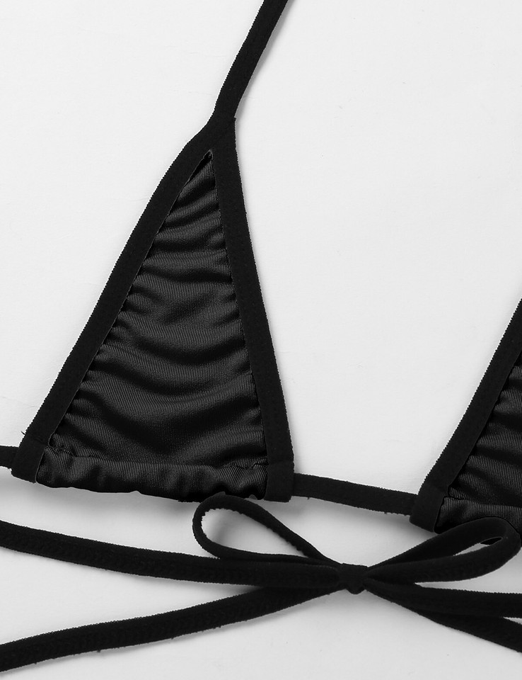 Women Swimwear Micro Bikini Set Sexy Micro Bra G-string Thongs Lingerie ...