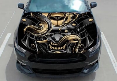 Samurai Oni Mask Car Decal Graphics Vinyl decal; Samurai Hood Wrap ...