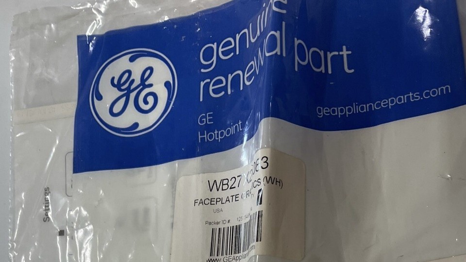 GE Range Parts Control Panel Faceplate White WB27X20083 | eBay