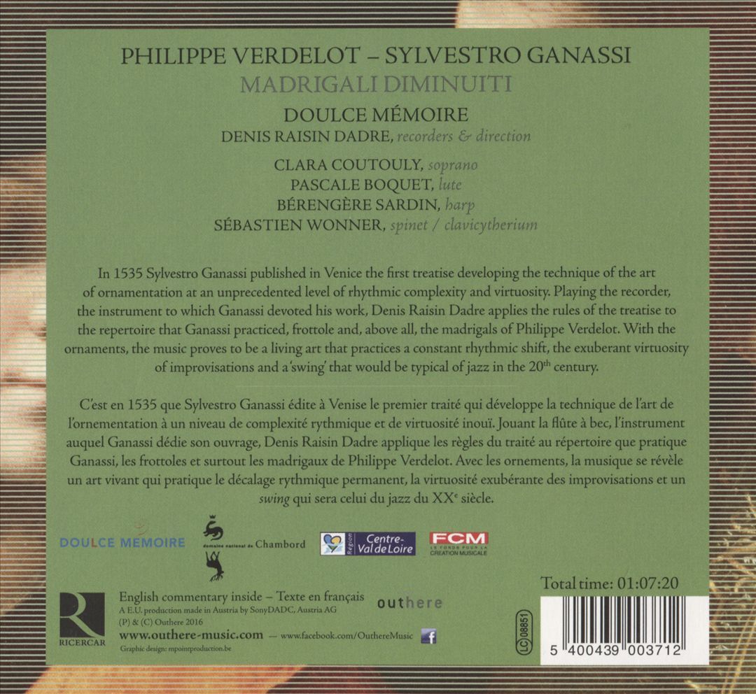 DENIS RAISIN DADRE/DOULCE MÉMOIRE PHILIPPE VERDELOT, SYLVESTRO GANASSI ...