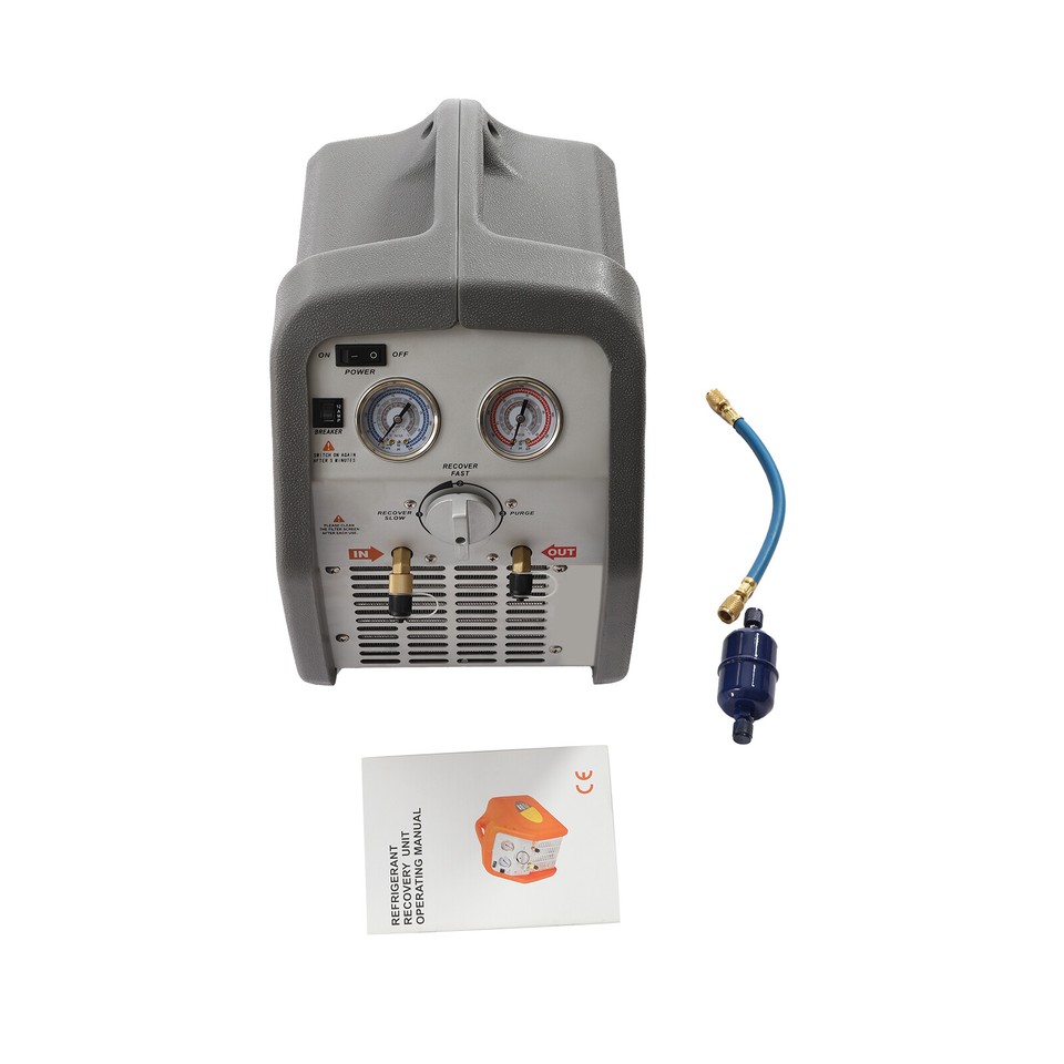 A/c Refrigerant Recovery Machine For Hvac Freon Reclaim 3/4hp 110v/60hz ...