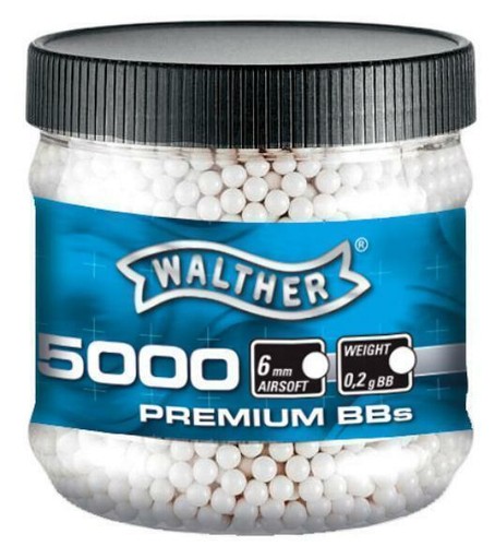 5000 Walther SOFTAIR BBs BB Premium Kal. 6 mm 0,20 g, Airsoft Munition ...