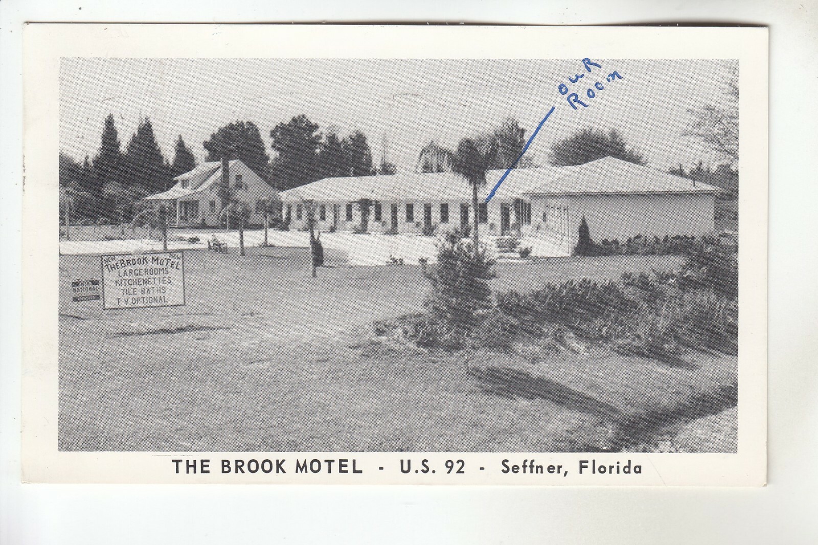 Sign in Front of the The Brook Motel Seffner FL | eBay