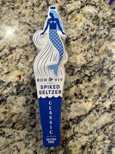 Bon & Viv Spiked Seltzer Mermaid Beer Tap Handle 11” Tall Blue Classic ...