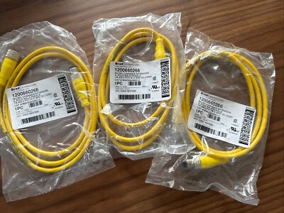3 Pack: 1200660266 Sensor Cables / Actuator Cables MIC 4P M/MFE 1M ST ...