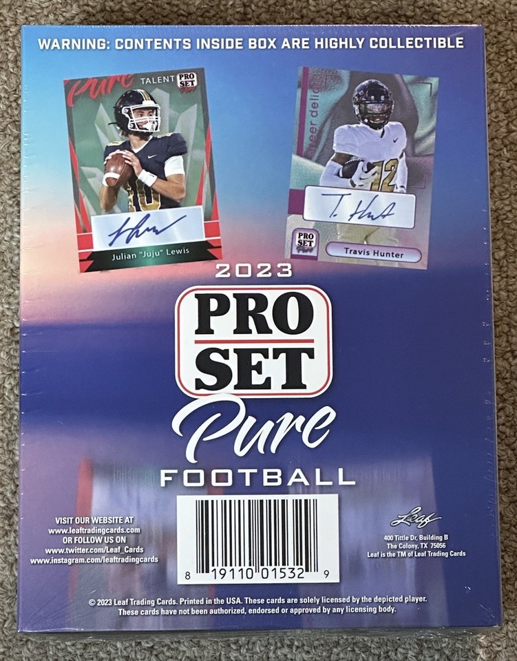 ‼️2023 ProSet Pure Football Factory Sealed Hobby Box 3 Autos NFL NCAA Ward Dart | eBay