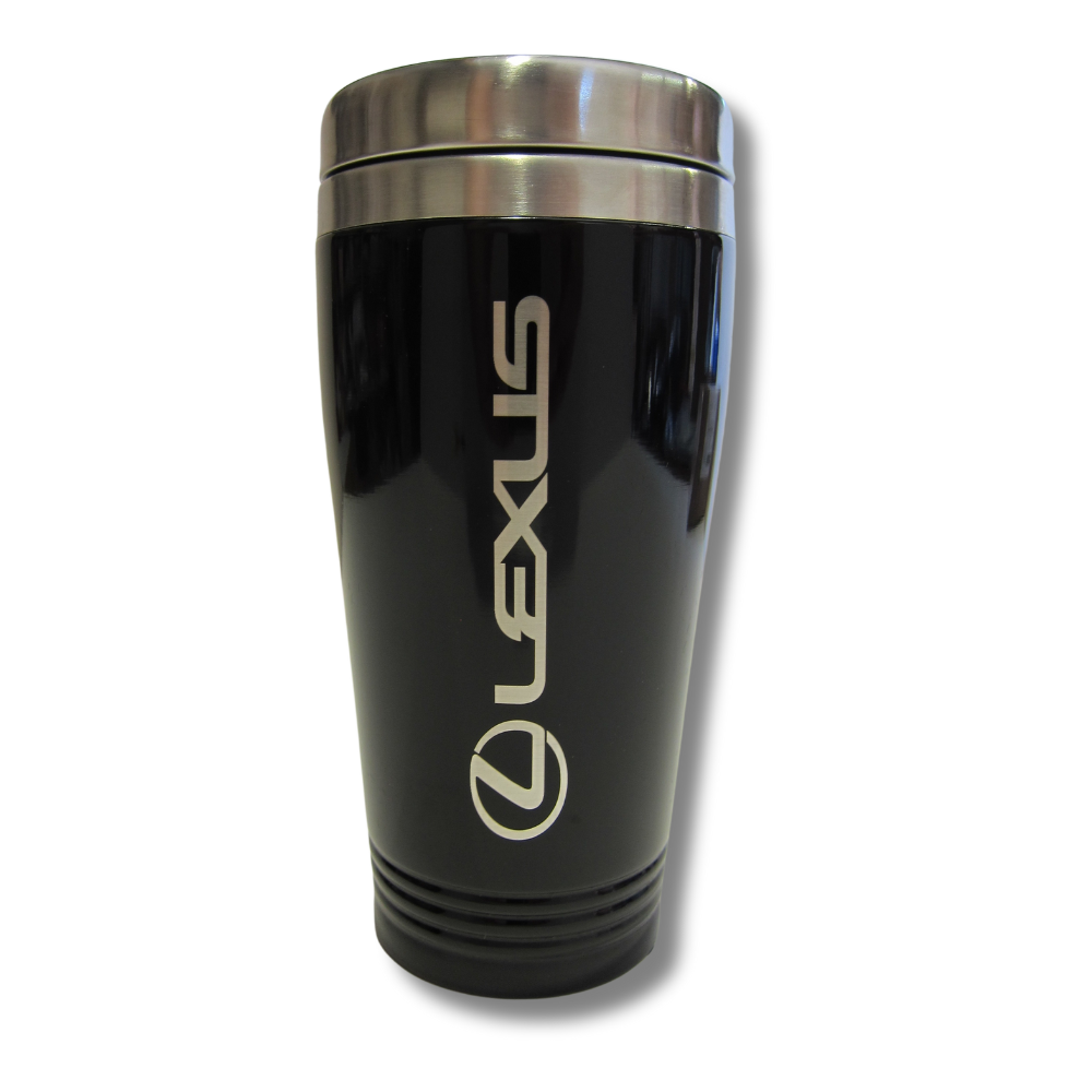Lexus Logo Black 16oz Stainless Steel Tumbler Travel Mug Official ...