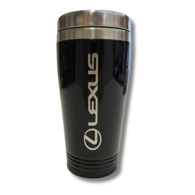 Lexus Logo Black 16oz Stainless Steel Tumbler Travel Mug Official ...