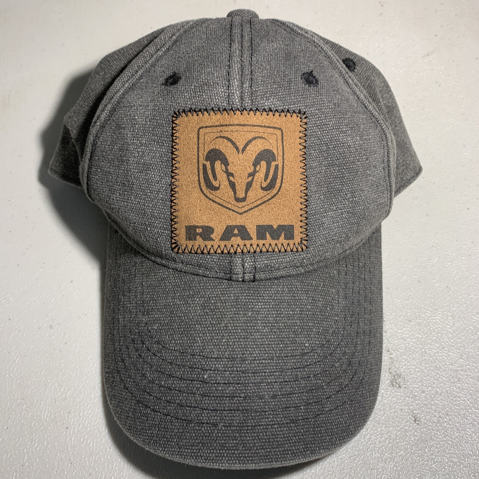 Official Dodge Ram Truck Patch Logo Adjustable Hat Gr… - Gem