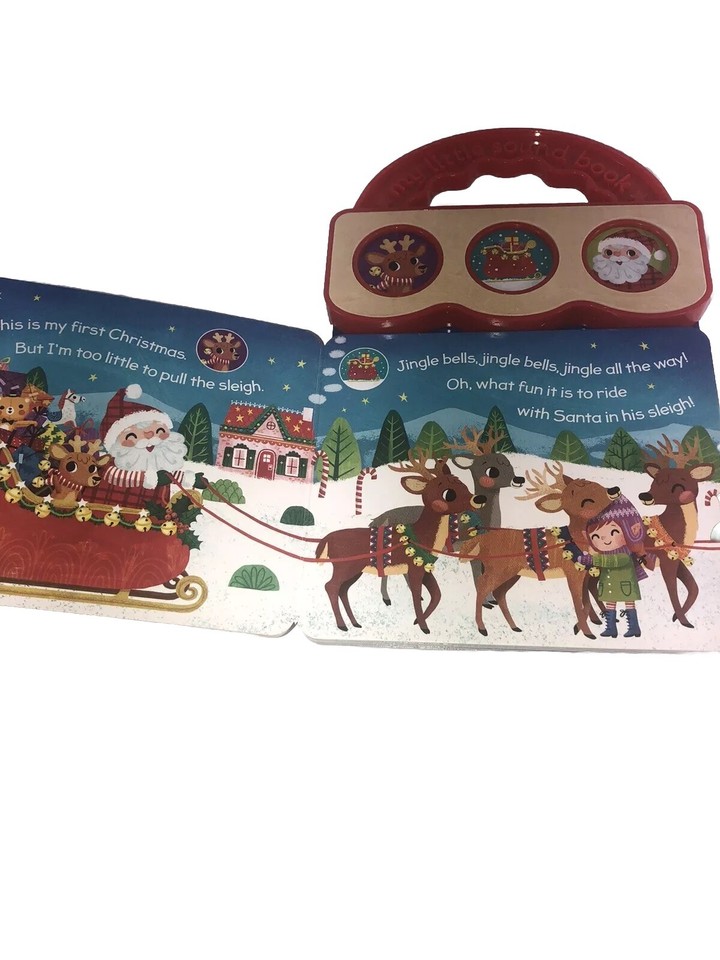 Jingle Bells Board Book 3-Button Sound Christmas for Babies and ...
