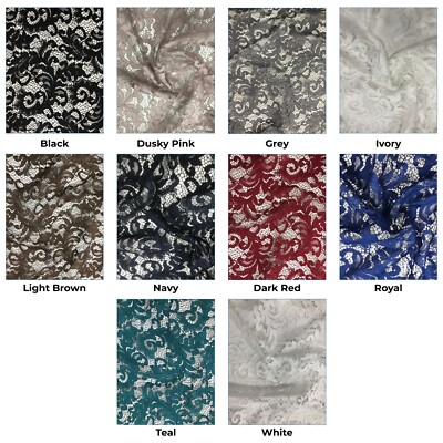 CORDED LACE FABRIC DRESS Material Bridal Clothing 150cm Weddings ...