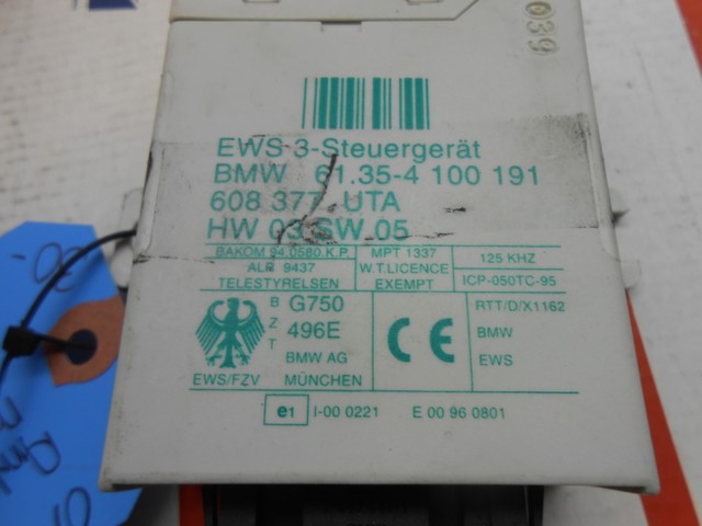 BMW OEM E39 EWS Anti Theft Alarm Lock Immobilizer Control Unit Computer ...
