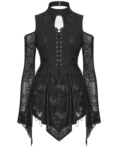 Punk Rave Womens Gothic Lace-Up Tunic Top - Extended Size Range | eBay