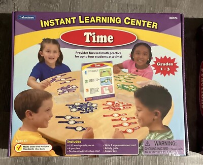 Lakeshore Instant Learning Center Time/Geometry/Fractions/Money NEW | eBay