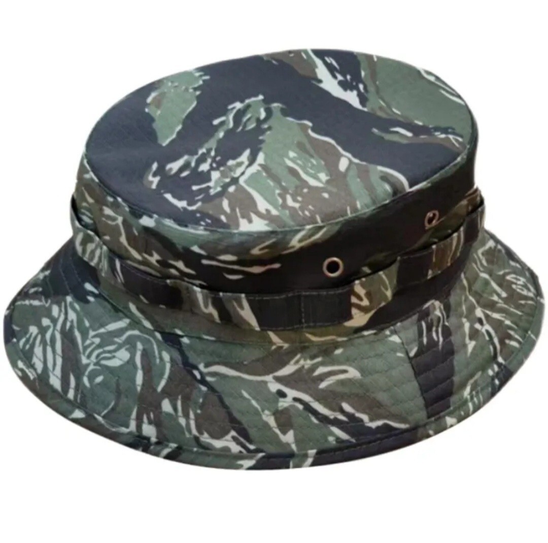 Vietnam War Short Brim JWS Tiger Stripe Camouflage Boonie Hat - Sz 7 1/ ...