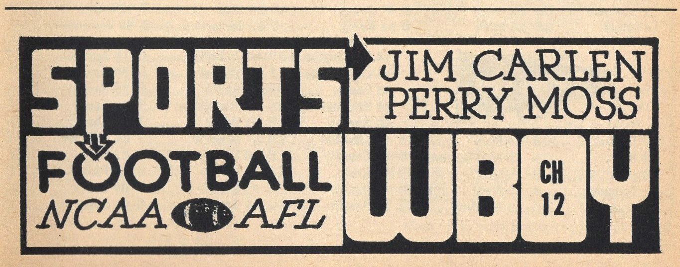 1968 WBAY GREEN BAY,WISCONSIN TV AD / JIM CARLEN & PERRY MOSS SPORTS ...