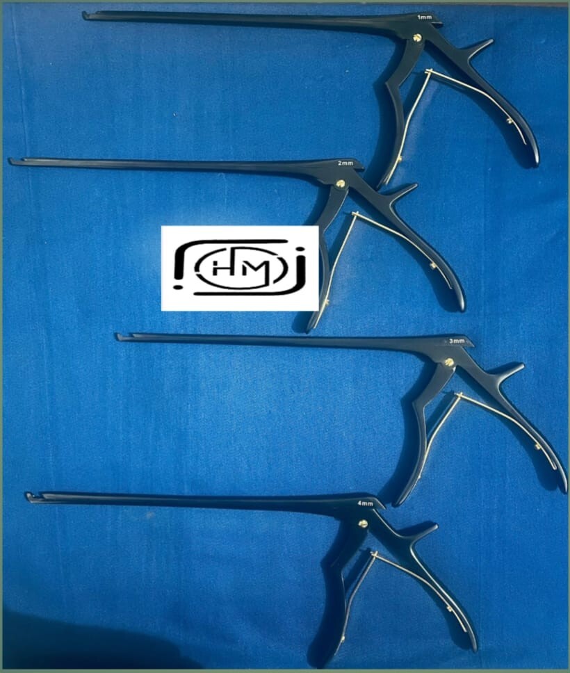 Kerrison Rongeurs 9" Set of 5 PCs Black, Gold (1,2,3,4,5mm) Cervical ...