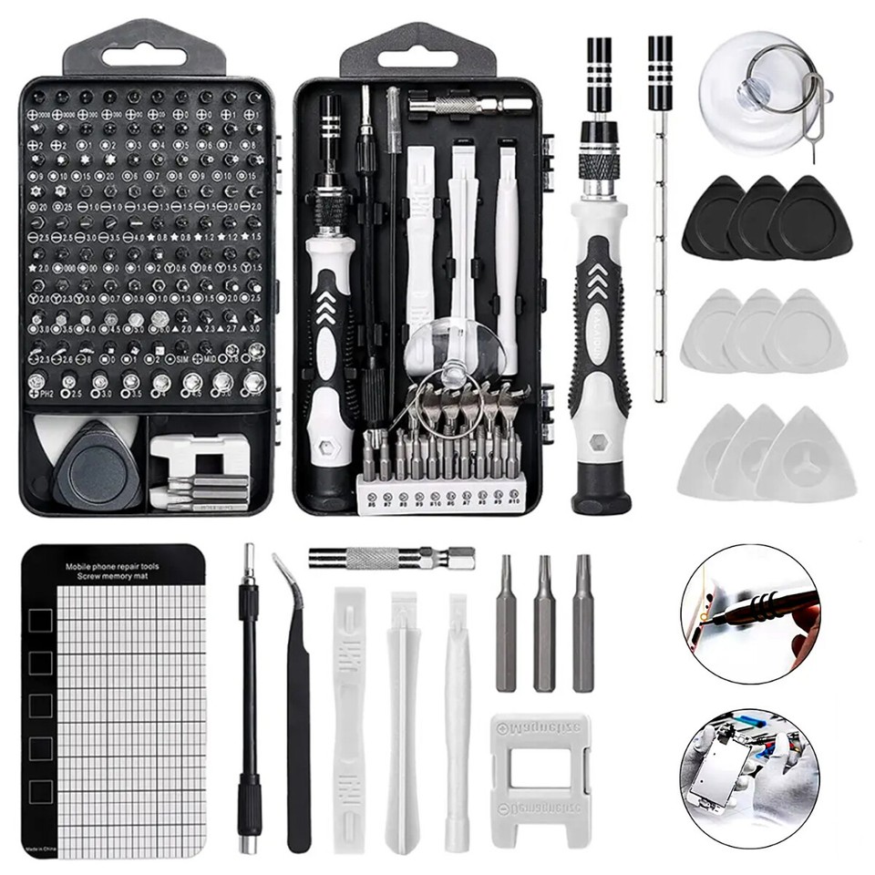 115 in 1 Precision Screwdriver Set Acssart Magnetic Bit Computer Repair ...