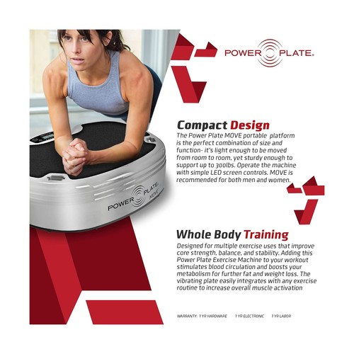 Power Plate MOVE Whole Body Vibration Platform - Silver (71-MOV-3100 ...