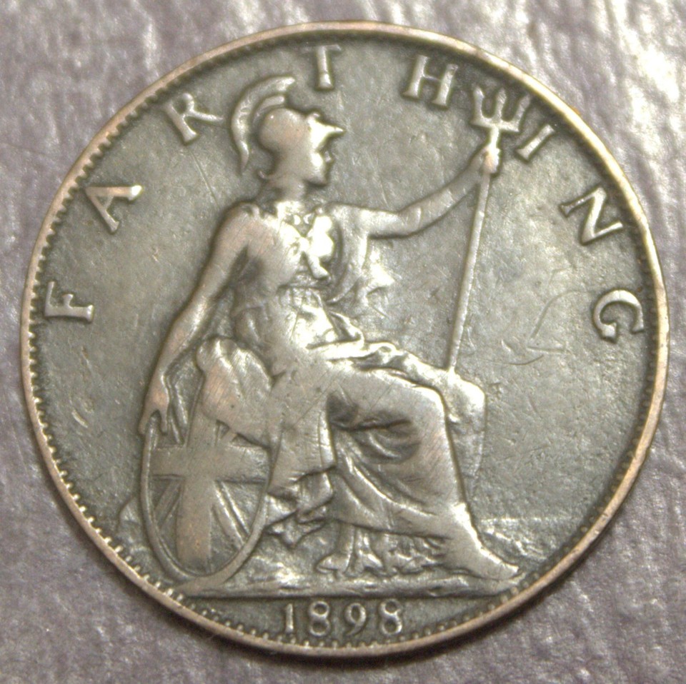1898 Farthing Queen Victoria Great Brittian Near VF Lot F4 | eBay
