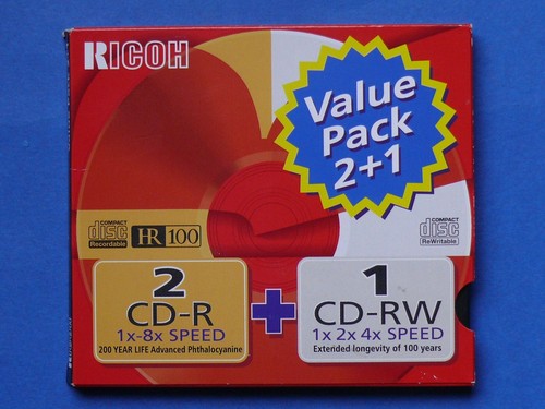 RICOH 2 CD-R & 1 CD-RW Value Pack 2+1 NEU | eBay