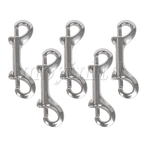 5 Pcs Swivel Bolt Snap Hook Double End 304 Stainless Steel 100mm Silver ...