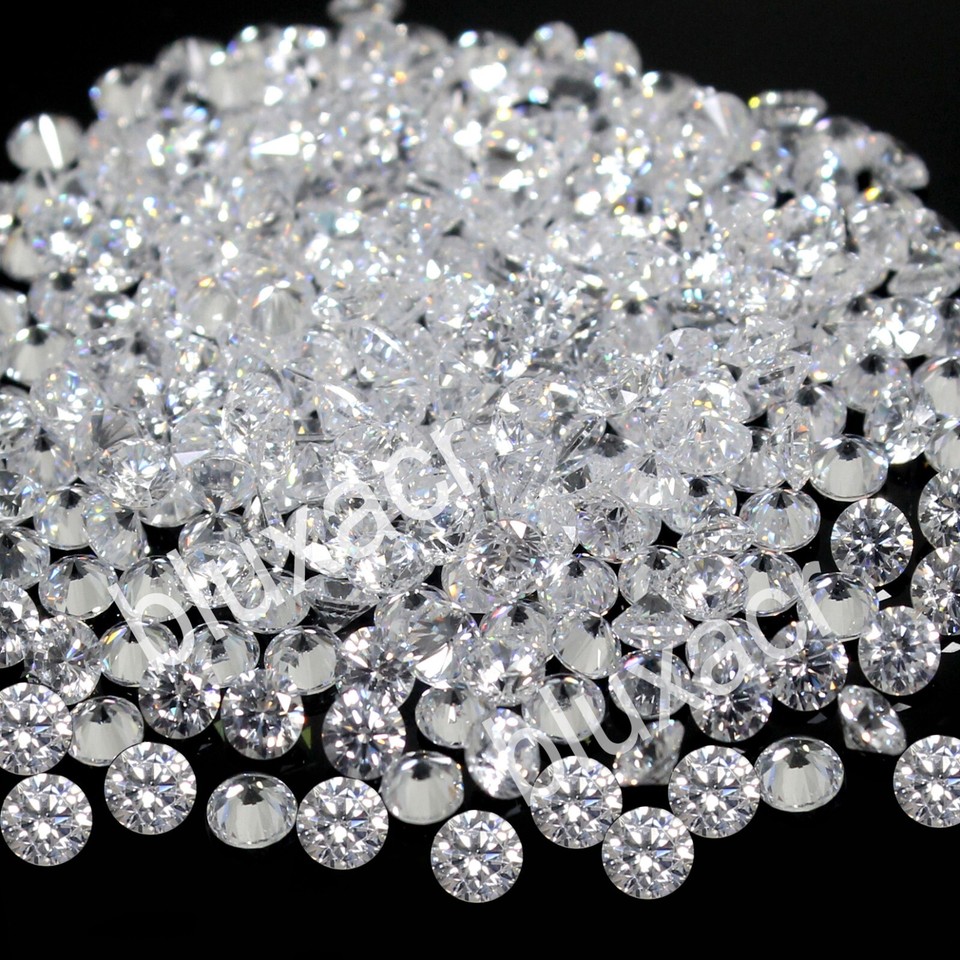 100 Pc Natural VVS1 DE Color Diamond Lot CERTIFIED 1.10 MM Round ...