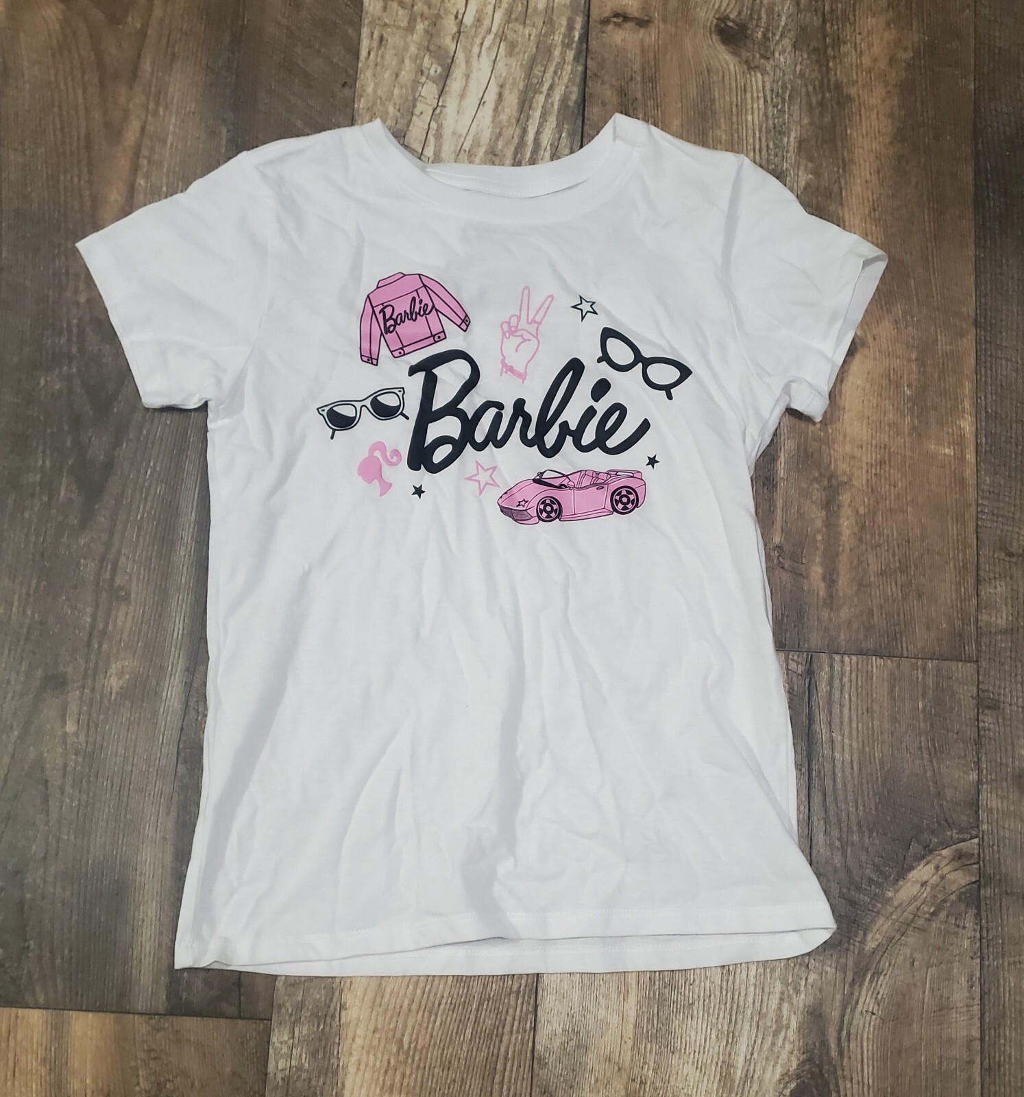 Barbie Girls Shirt (10-12) TShirt, Short Sleeve/Summer/ White | eBay