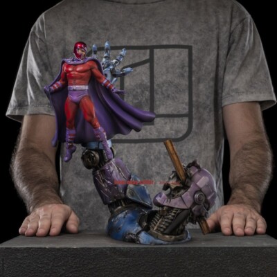 Iron Studios MARCAS83323-10 CCXP Exclusive 1/10 Magneto vs Sentinel ...