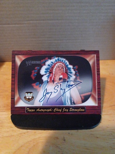 2005 Topps WWE Heritage Legends CHIEF JAY STRONGBOW Aytograph | eBay