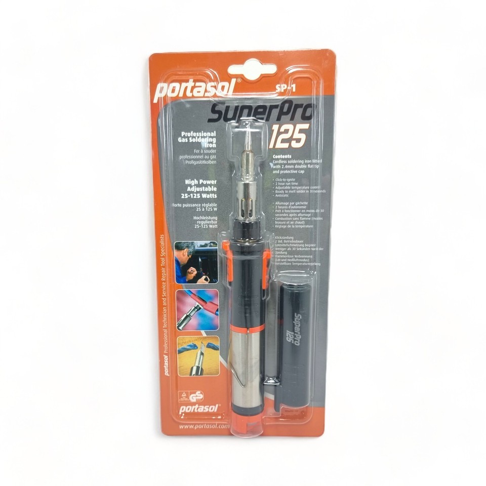 Portasol Super Pro 125 Gas Soldering Iron 25-125 Watts Cordless 2.4mm ...