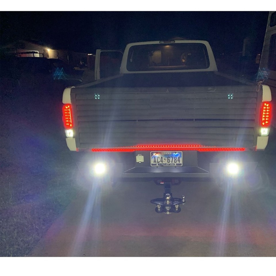 2X 5" Flush Mount LED Work Light Rear Bumper Reverse Pods Offroad Truck ...