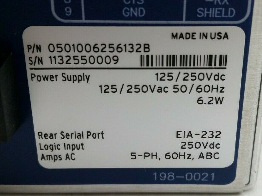 Schweitzer Engineering Laboratories 0501006256132 SEL-501 Dual ...